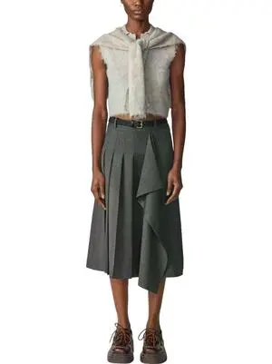 Monse Sleeveless Sweater With Integrated Scarf - Grey