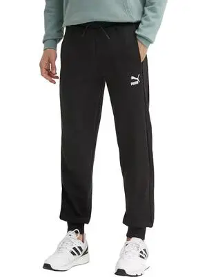 PUMA T7 Logo-embroidered Drawstring Track Pants - Black