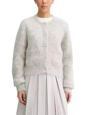 Munthe MUNTHE Nolocca Toggle-Fastening Knit Cardigan Grey