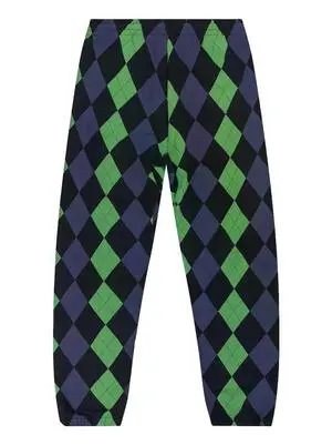 DENIM TEARS Intarsia Argyle Track Pants - Black