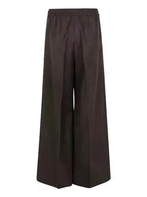 Max Mara Max Mara Drawstring Wide-Leg Trousers Grey
