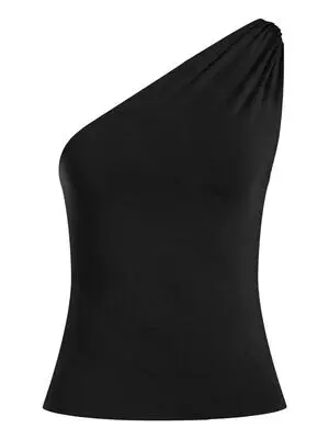 12 STOREEZ Siesta One-shoulder Twisted Top - Black