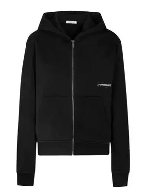 HINNOMINATE HINNOMINATE Logo-Print Zip-Up Hoodie Black