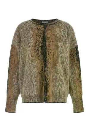 NUDE Nude Abstract Pattern Brushed Texture Sweater