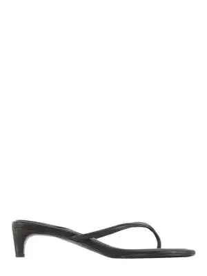 12 STOREEZ Thong Kitten Heel Sandals - Black
