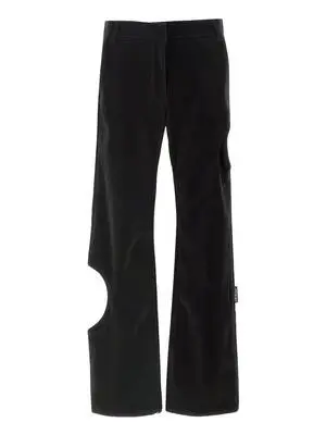 Off-White Meteor Cut-out Velvet-effect Trousers - Black
