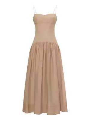 12 STOREEZ 12 STOREEZ Provence Spaghetti-Strap Dress Neutrals