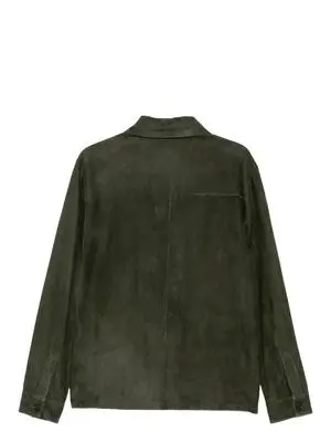ARMA Dino Suede Chest-pocket Jacket Green