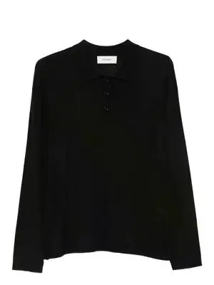 LISA YANG Contrast-stitch Polo Sweater