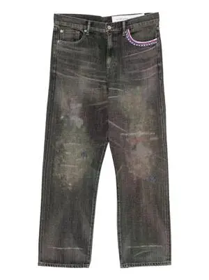 NEIGHBORHOOD Neighborhood Beaded Distressed Jeans