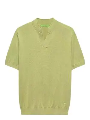 SHANGHAI TANG Mandarin Silk Short-sleeve T-shirt