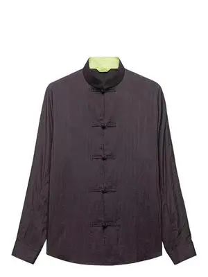 Shanghai Tang Fortune Frog-fastening Shirt - Black