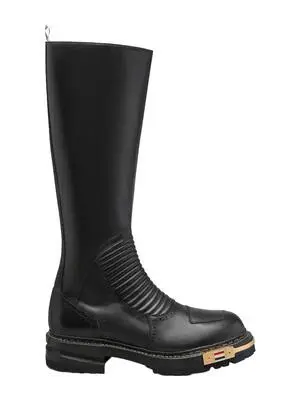 THOM BROWNE Thom Browne Leather Moto Knee-High Boots