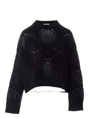 LIU JO LIU JO Black Milano Stitch Jersey Blazer With Decorative Buttons