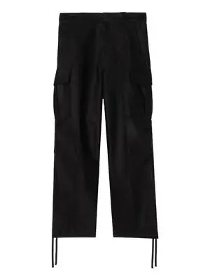 Burberry Cotton-sateen Cargo Trousers - Black