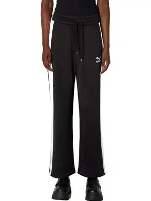 PUMA T7 Track Pants With Embroidered Logo - Black