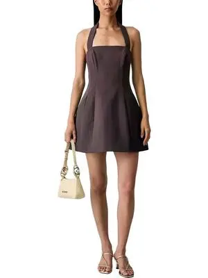 BARDOT Bardot Halterneck Pleated Mini Dress