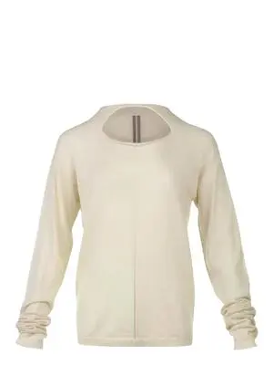 Rick Owens Cut-out Detail Fine Knit Sweater - Neutrals