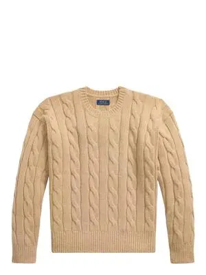 Polo Ralph Lauren Relaxed Fit Cable Knit Jumper - Neutrals