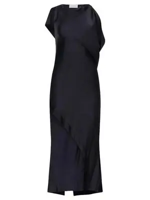 Victoria Beckham Victoria Beckham Kyra Draped Midi Dress Blue