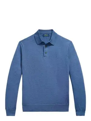 Polo Ralph Lauren Washable Wool Polo-collar Jumper - Blue