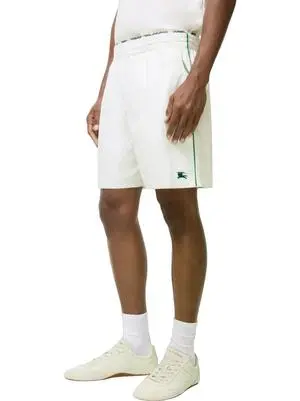 Burberry Stretch Nylon Tennis Shorts With Knight Motif - White