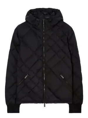 Burberry Check-stitch Nylon Puffer Jacket - Blue