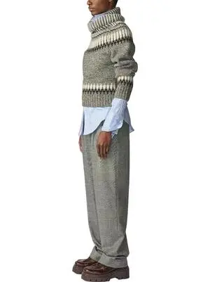 MONSE Monse Fair Isle Turtleneck Sweater