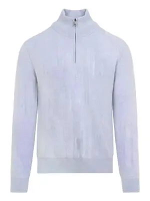 Brioni Ribbed Cashmere Sweater - Blue