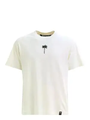 Palm Angels Cotton T-shirt - Neutrals