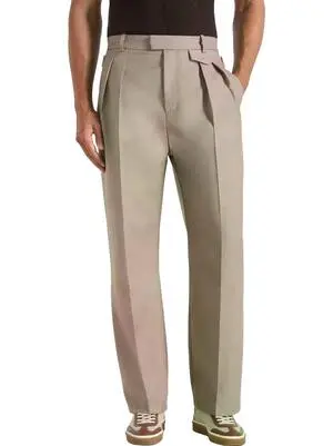 Manière De Voir Pierre Twin-pleat Tailored Trousers - Neutrals