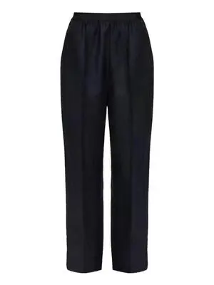 MAISON MARGIELA Elasticated Waist Wool Trousers - Blue