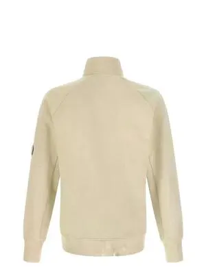 C.P. COMPANY C.P. Company Diagonal Raised Fleece Lens Half-Zip Sweatshirt Neutrals