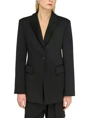 SEMICOUTURE Semicouture Rachyl Satin-Lapel Blazer
