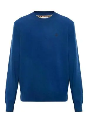 Burberry Embroidered Knight Sweater - Blue