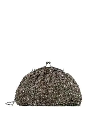 HOSS INTROPIA Hoss Intropia Beaded Sequined Clutch Bag With Chain Strap