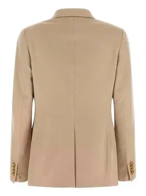 TAGLIATORE Tagliatore Beige Cashmere Single-Breasted Blazer