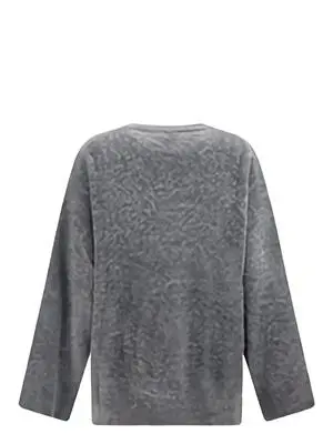 GANNI GANNI Crew Neck Long Sleeve Sweater Grey