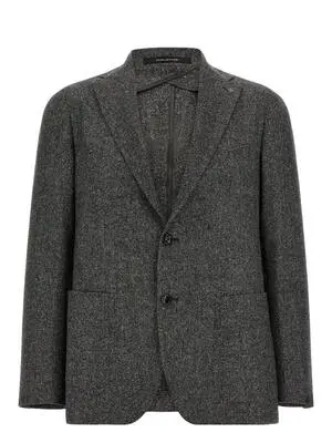 Tagliatore Montecarlo Single-breasted Blazer Grey