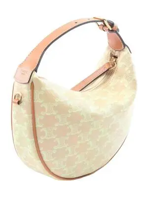 Celine Celine Monogram Canvas And Leather Trimmed Tote Bag Neutrals