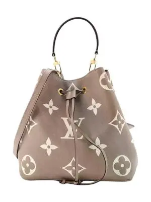 LOUIS VUITTON Monogram Empreinte Giant Mm Bucket Bag - Neutrals