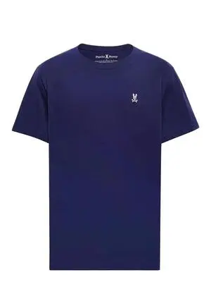 Psycho Bunny Logo-embroidered Cotton T-shirt - Blue