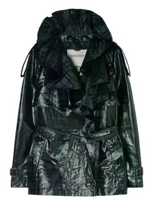 Burberry BURBERRY Checked Trench Coat Black