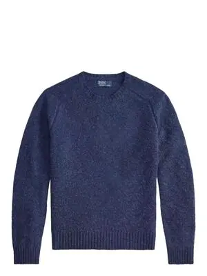 Polo Ralph Lauren Polo Ralph Lauren Suede-Patch Wool-Cashmere Jumper Blue