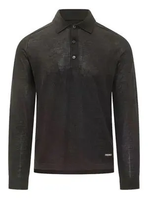 Premiata Long-sleeve Polo Sweater - Black