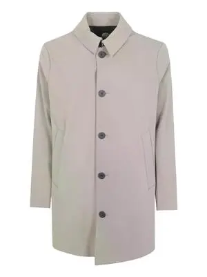 RRD Surflex Winter Soft Touch Thermo Logo-patch Button-up Coat - Neutrals