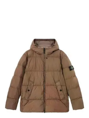 Stone Island 4100037 Crinkle Reps Ny Down Jacket With Anti-drop Finish - Brown