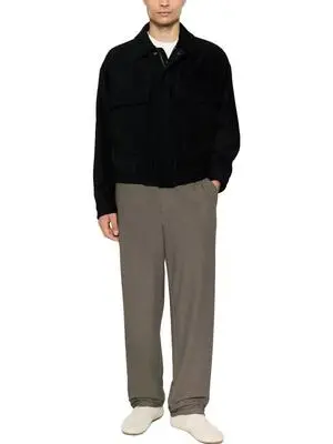 Giorgio Armani Textured Elasticated-waist Trousers - Green
