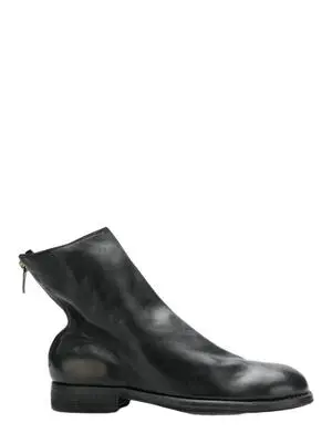 Guidi Rear Zip Leather Boots - Black