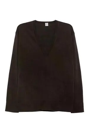 TOTÊME TOTÊME V-Neck Knitted Sweater